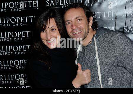 Philippe Candeloro and his wife Olivia Darmon attending Daniele Gilbert ...
