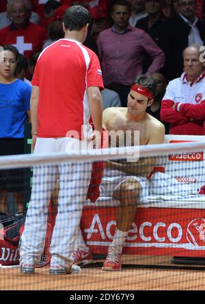 France's Gael Monfils vs Switzerland's Roger Federer in the Final of ...