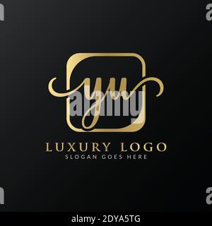 YU Logo Design Vector Template. Initial Circle Letter YU Vector ...