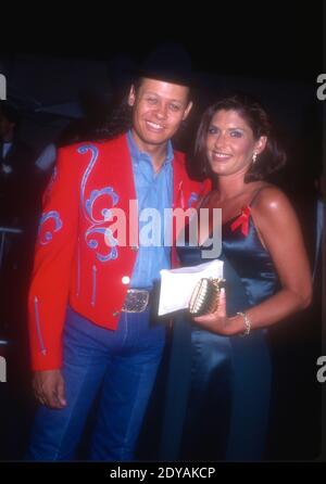Country singer Neal McCoy on stage with grandchildren at the Hodag ...