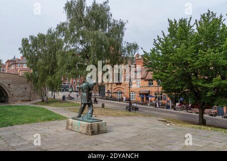 The Robin Hood statue, in Nottingham Castle, is a symbol for the city ...
