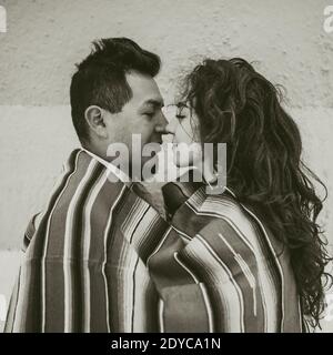 Mexicans, young couple, boyfriend and girlfriend, Plaza de la ...