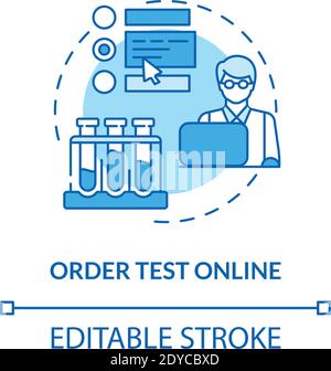 Ordering test online concept icon Stock Vector Image & Art - Alamy