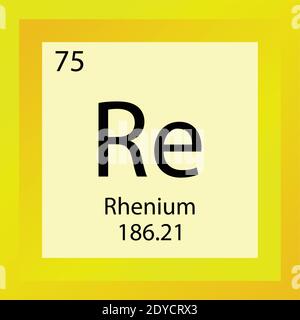 Re Rhenium Chemical Element Periodic Table. Single vector illustration ...