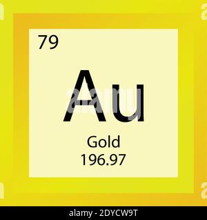 Gold Periodic Table of the Elements Vector illustration eps 10 Stock ...
