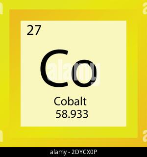 Cobalt symbol. Chemical element of the periodic table. Vector stock ...