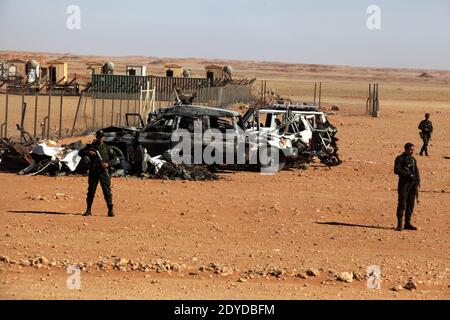 IN AMENAS, Algeria - Soldiers guard a gas facility in In Amenas ...