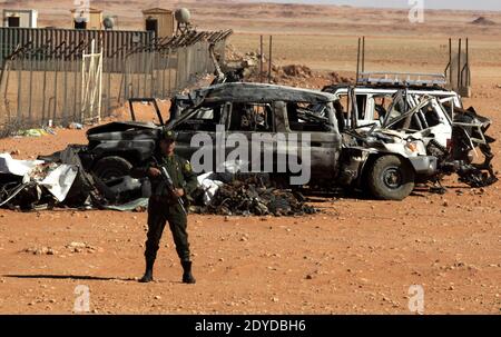 IN AMENAS, Algeria - Soldiers guard a gas facility in In Amenas ...