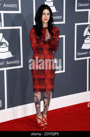 Kat Von D arrives at the 55th Annual GRAMMY Awards at Staples Center in ...