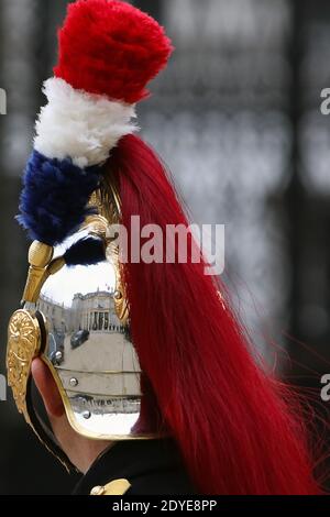 Republican guard is pictured at the Elysee Palace in Paris, France, on ...