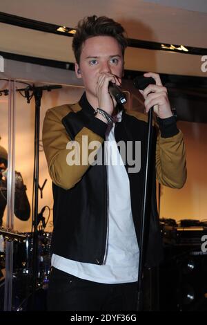 Showcase of British singer Conor Maynard in Citadium store in Paris ...
