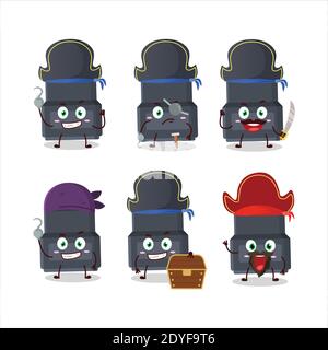 Cartoon character of adapter connector with various chef emoticons ...