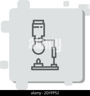 Sink siphon simple vector line icon. Plumbing symbol, pictogram, sign ...
