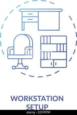 Workstation setup concept icon Stock Vector Image & Art - Alamy