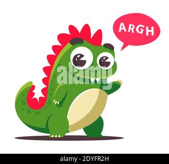 Cute green lizard cartoon waving hand Stock Vector Image & Art - Alamy