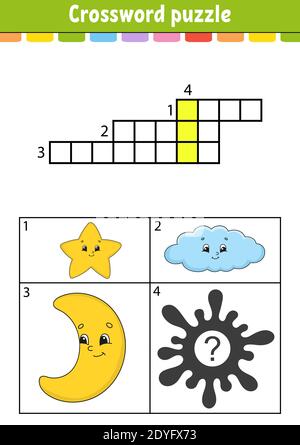 Crossword puzzle. Education developing worksheet. Activity page for ...