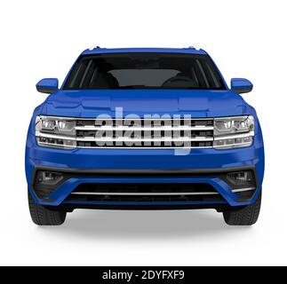 Blue SUV Car Isolated Stock Photo - Alamy