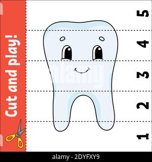 Cute tooth with puzzle piece Stock Vector Image & Art - Alamy