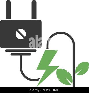 Creative Plug Plant Logo Vector Symbol Design Icon Stock Vector Image ...