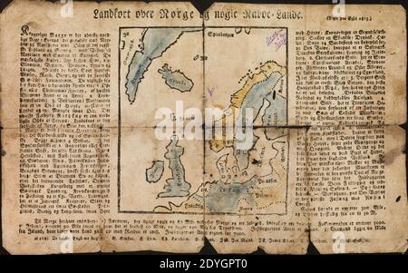 'Landkort over Norge og nogle Naboe Lande' is a map showing Norway and ...