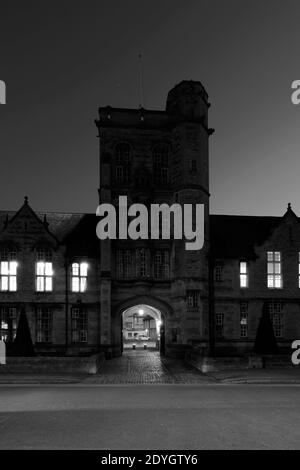Evening view of the school buildings, Uppingham town, Rutland, England ...
