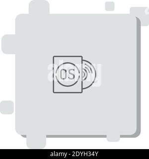 Operating system gear program icon, outline style Stock Vector Image ...