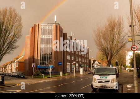 Rainbow in the Seven Dials, Brighton & Hove, East Sussex, UK Stock ...
