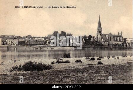 Langon - bords de la Garonne 1 Stock Photo - Alamy