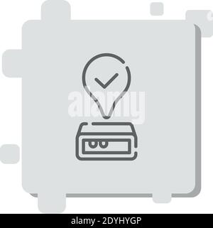 document validity check line icon, outline symbol, vector illustration ...
