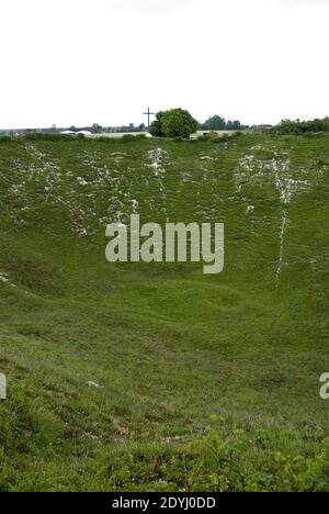 The Lochnagar Crater is the result of an explosive mine detonated below ...