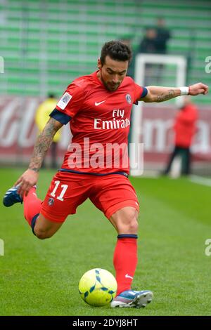 PSG's Ezequiel Lavezzi during the French First League soccer match ...