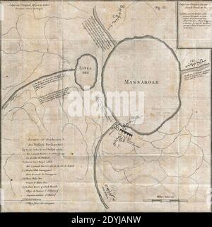 1784 Tiefenthaler Map of the Ganges and Ghaghara Rivers, India Stock ...