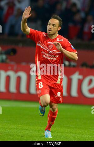 Valenciennes's Gael Danic joy after scoring the 1-0 goal during the ...