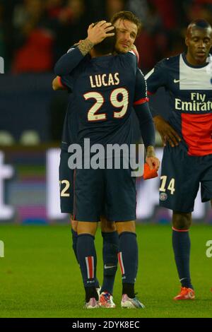 David Beckham crying after being replaced in his last game during the ...