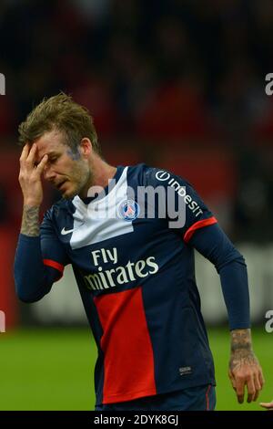 David Beckham crying after being replaced in his last game during the ...