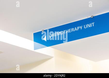 Chemotherapy unit signage at hospital for cancer treatment Stock Photo ...