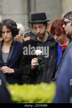 Arthur Higelin aka Arthur H during the Georges Moustaki Funeral at Pere ...