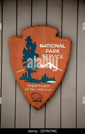 National Park Service Signage for White Sands National Park Stock Photo ...