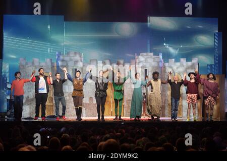 Remi Deval and Clement Parmentier of Les Decafeines perform the show ...