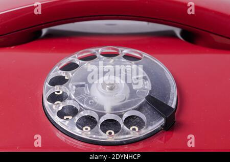 Old-fashioned rotary dial telephone with letters from the 1920s at ...