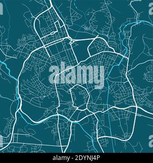 Brno vector map. Detailed map of Brno city administrative area ...