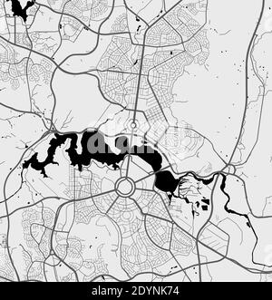 Urban vector city map of Canberra, Australia Stock Vector Image & Art ...