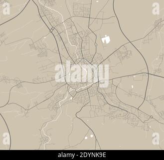 Erfurt map. Detailed map of Erfurt city administrative area. Cityscape ...