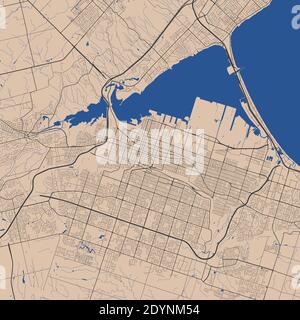 Hamilton map. Detailed map of Hamilton city administrative area ...