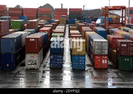 Container Lorries & Cargo Ships at Seaforth Dock, Port of Liverpool and ...