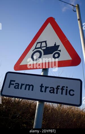 farm traffic sign Stock Photo - Alamy