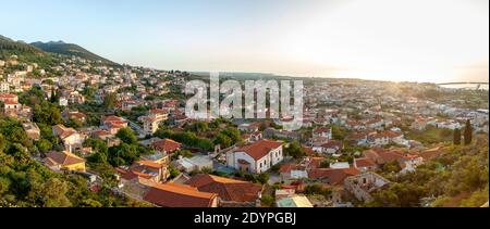 landscape of the traditional Kyparissia town in Messinia Peloponnese ...