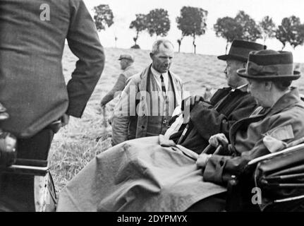 Paul von Hindenburg inspecting his estate, about 1930, Neudeck, Germany ...