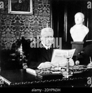 Paul von Hindenburg in his study, about 1933, Neudeck Manor House ...
