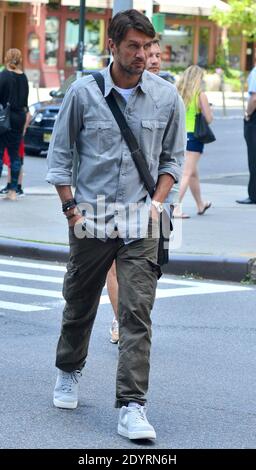 Italian soccer player Paolo Maldini is seen leaving is hotel in Soho ...